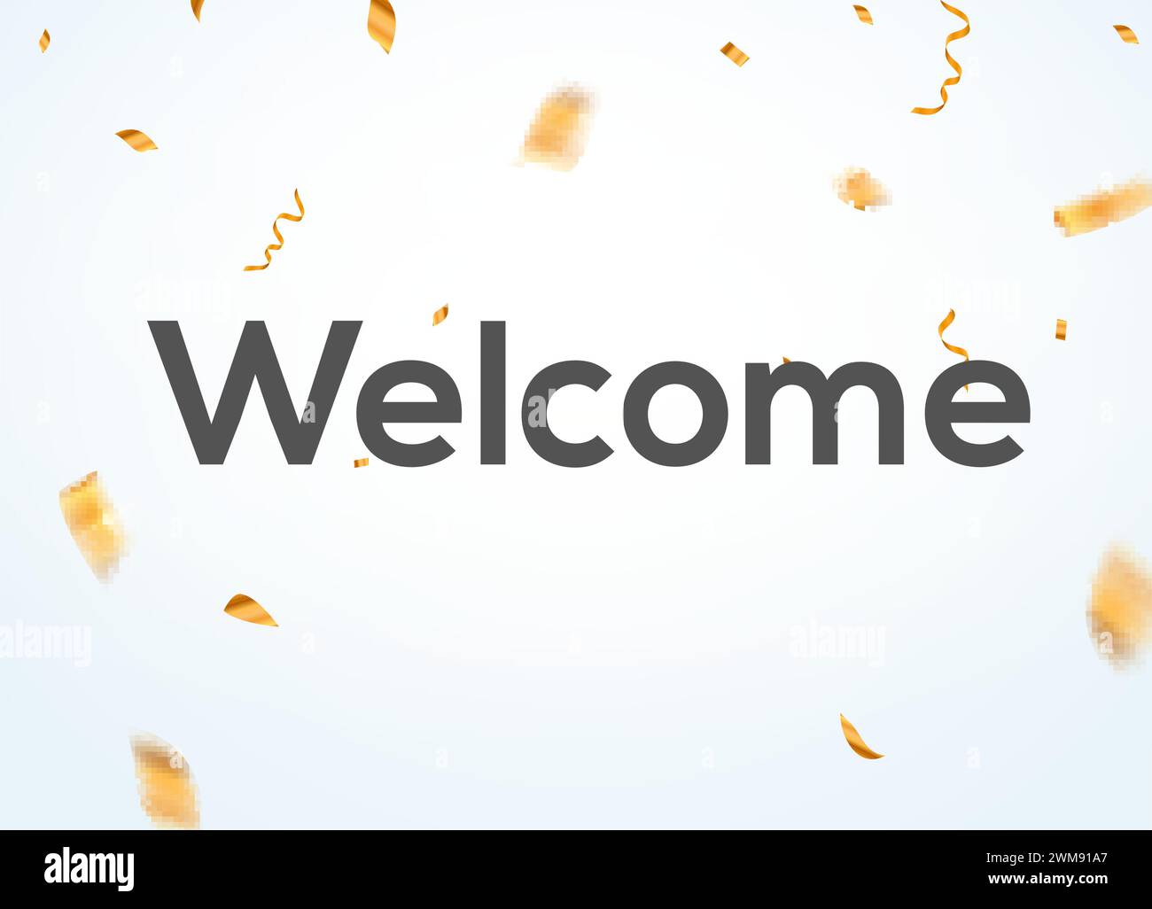 Welcome confetti background. Welcome glitter typography premium banner ...