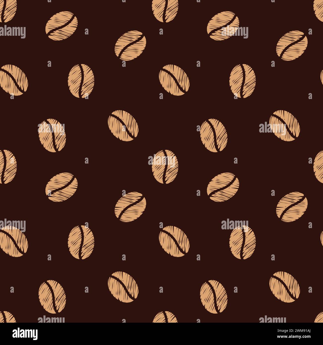 Coffee beans seamless pattern. Repeating background Stock Vector Image ...