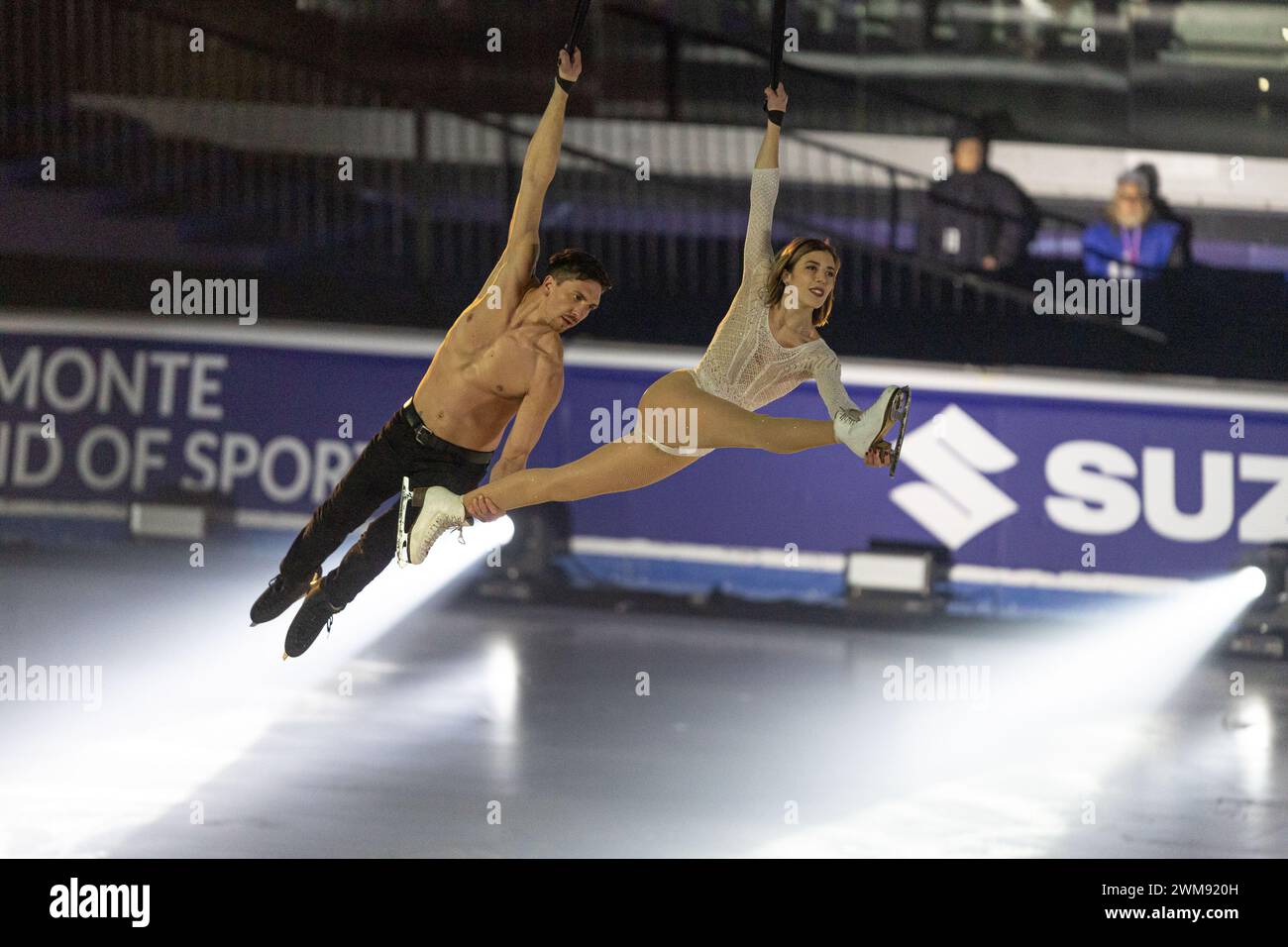 Turin, Italy, Saturday 24th February, 2024. Davide Pastore, Alice ...