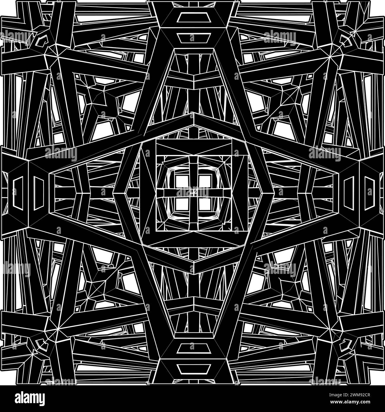 Abstract Construction Structure Vector A Vector Illustration Of Architectural Construction