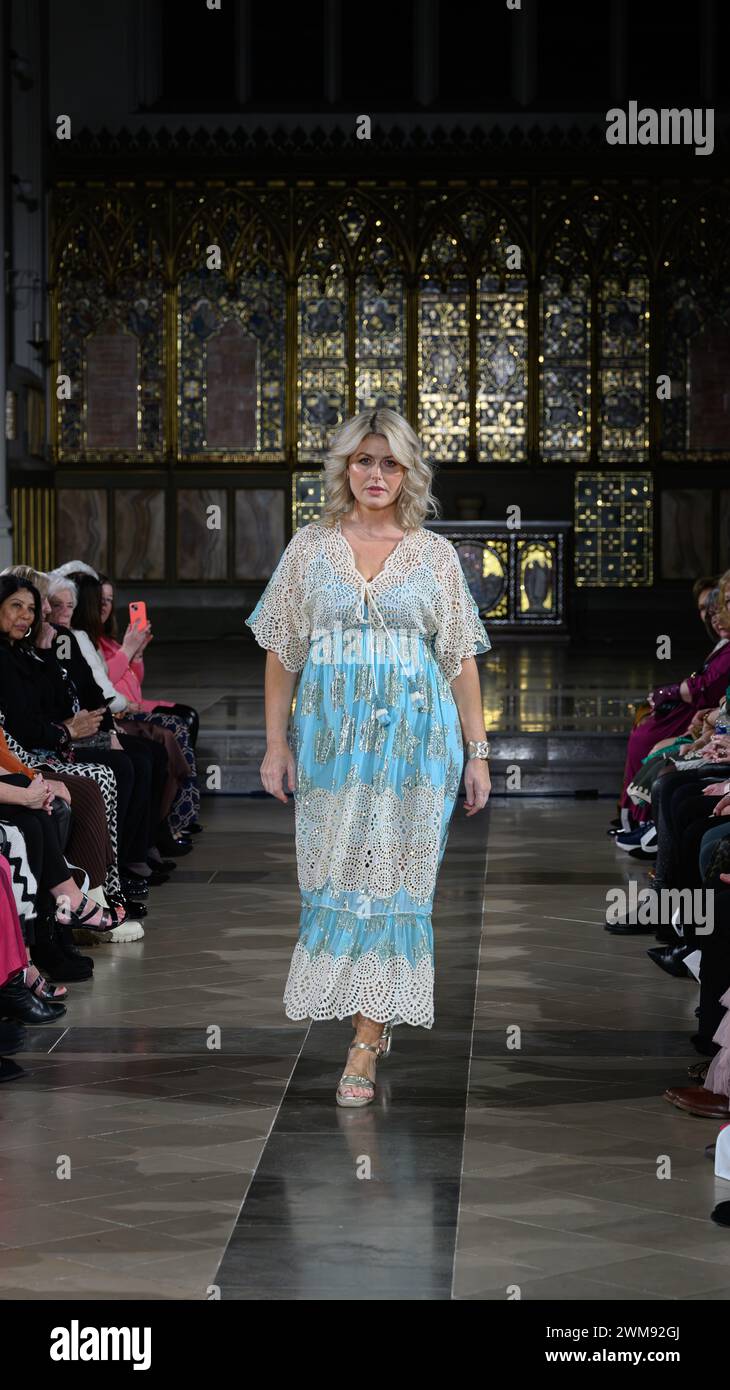 London, UK, 16th February 2024, Goose Island Fashion Show is a dazzling ...
