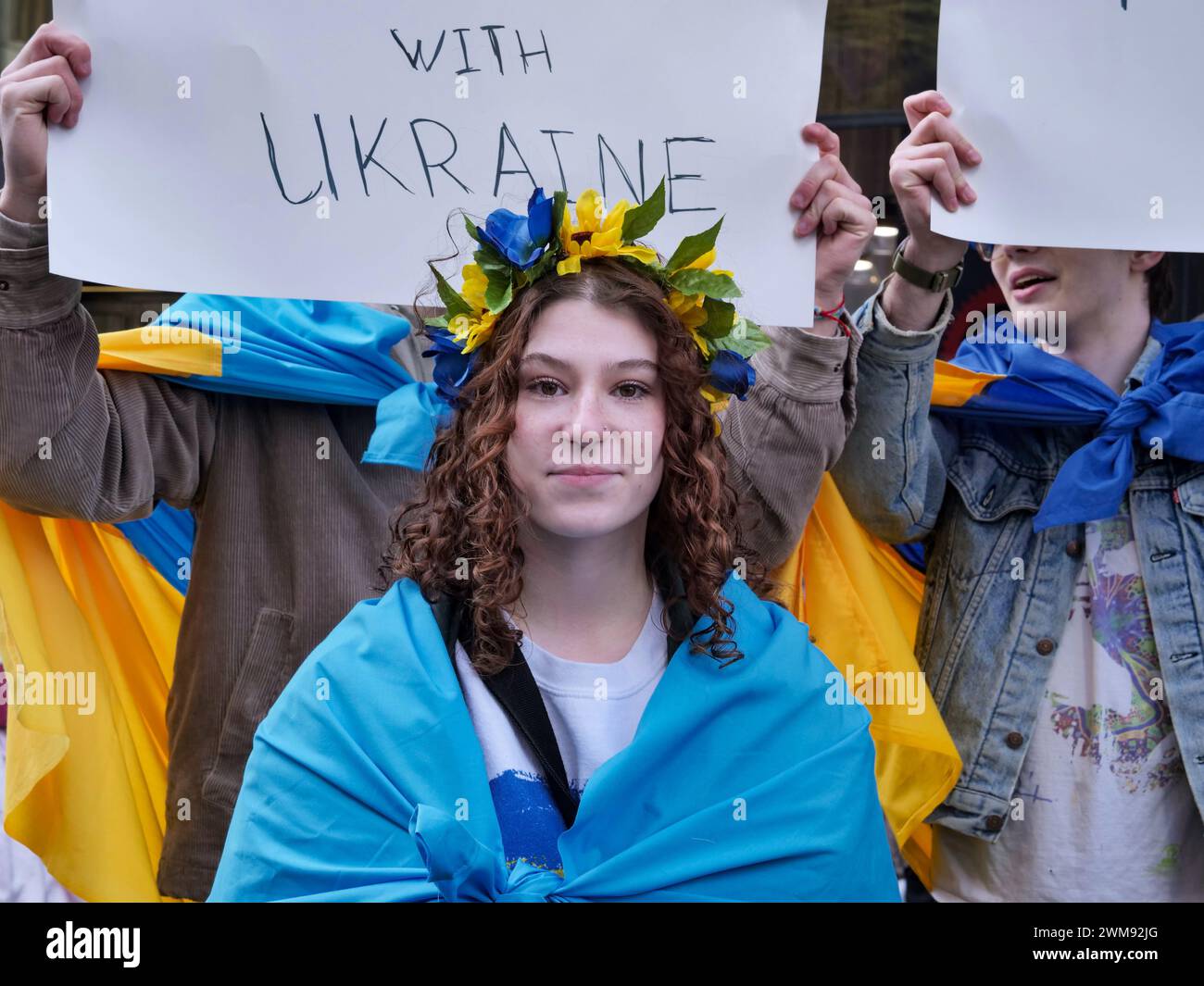 New York, New York, USA. 24th Feb, 2024. Times Square was filled with ...