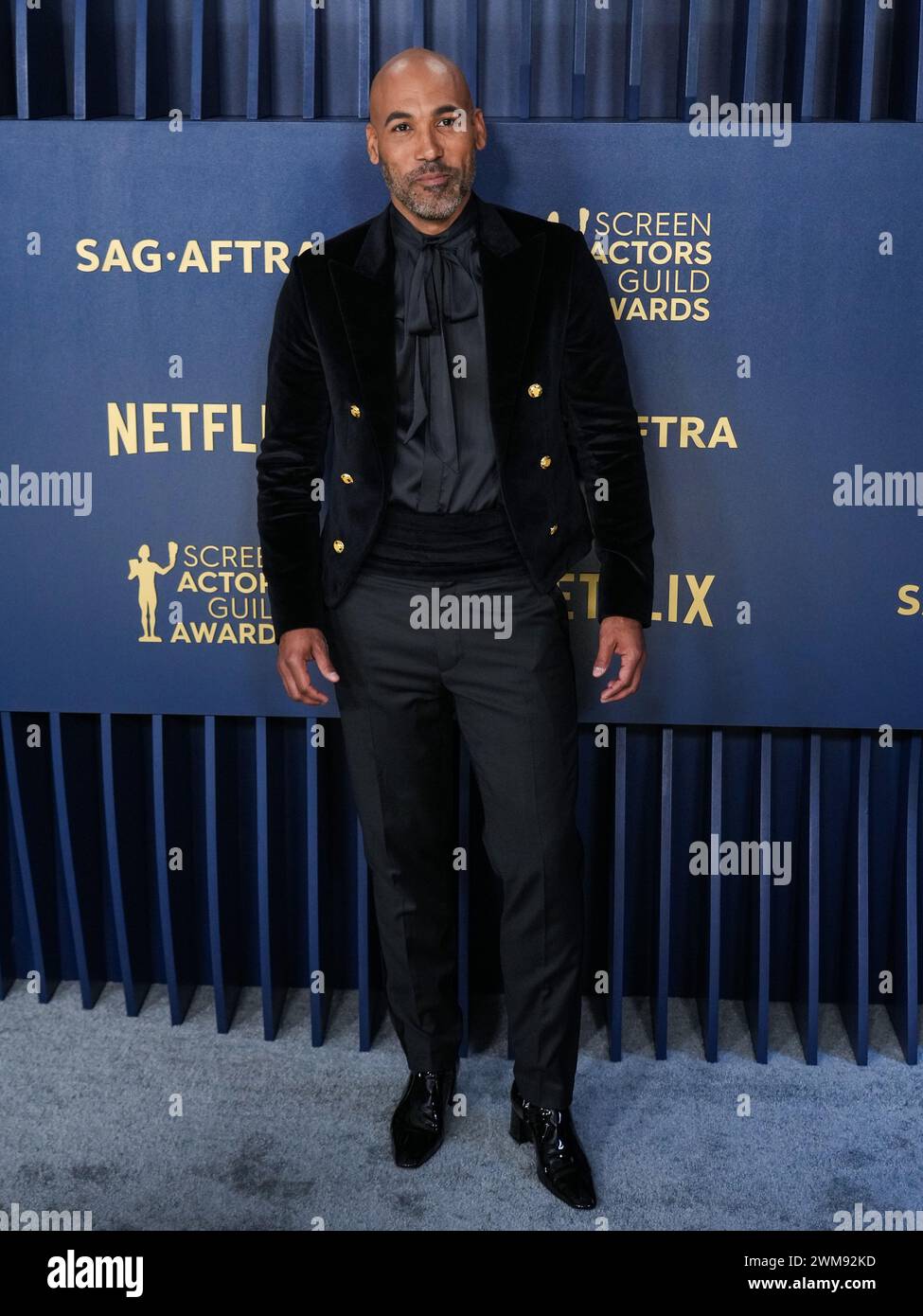 Los Angeles, USA. 24th Feb, 2024. Melvin Robert walking on the red ...