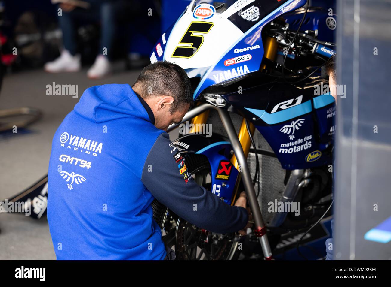 Phillip Island, Australia, 24 February, 2024. Philipp Oettl of Germany on the GMT94 Yamaha ...