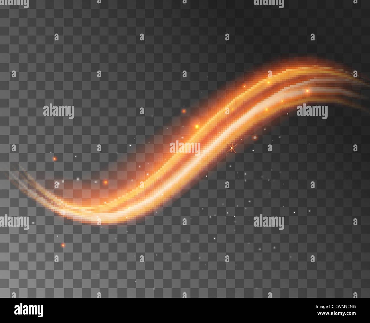 Light glow effect swirl vector line trail. Magic light glow motion neon ...