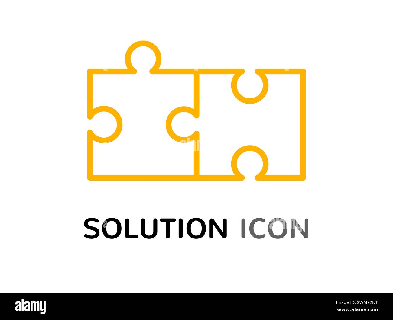Simple solution puzzle concept, solving problem assemble icon design Stock Vector Image & Art ...