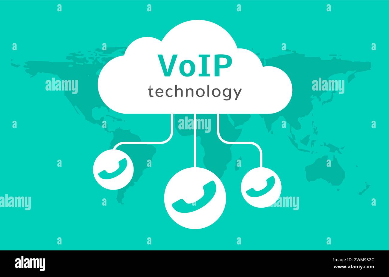 Voip vector icon. Internet call concept connection. Voice over network ...