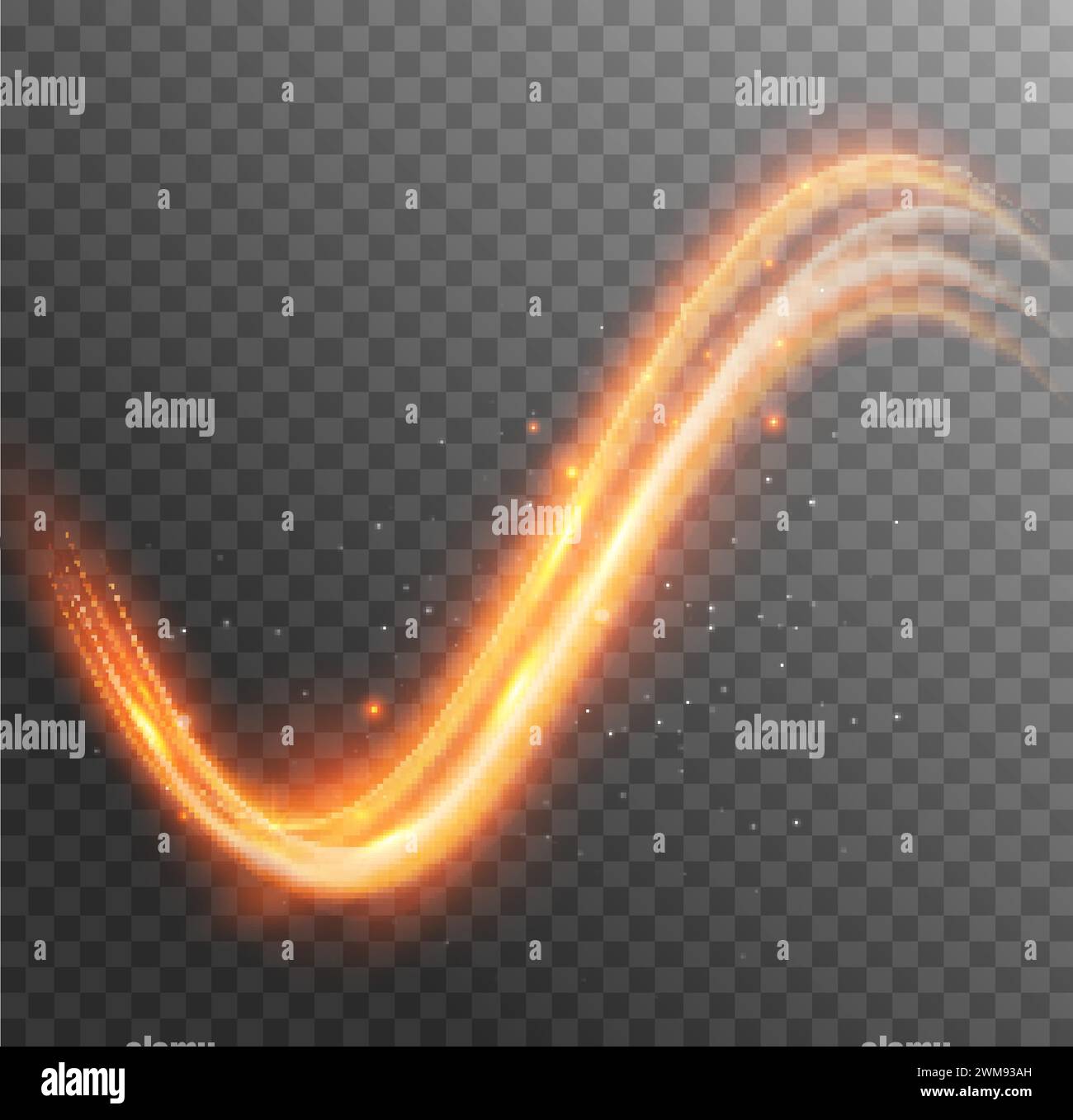 Light glow effect swirl vector line trail. Magic light glow motion neon ...