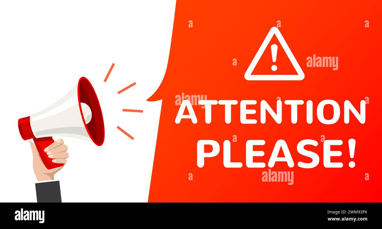 Attention megaphone vector information announcement. Important ... Attention megaphone vector information announcement. Important ...