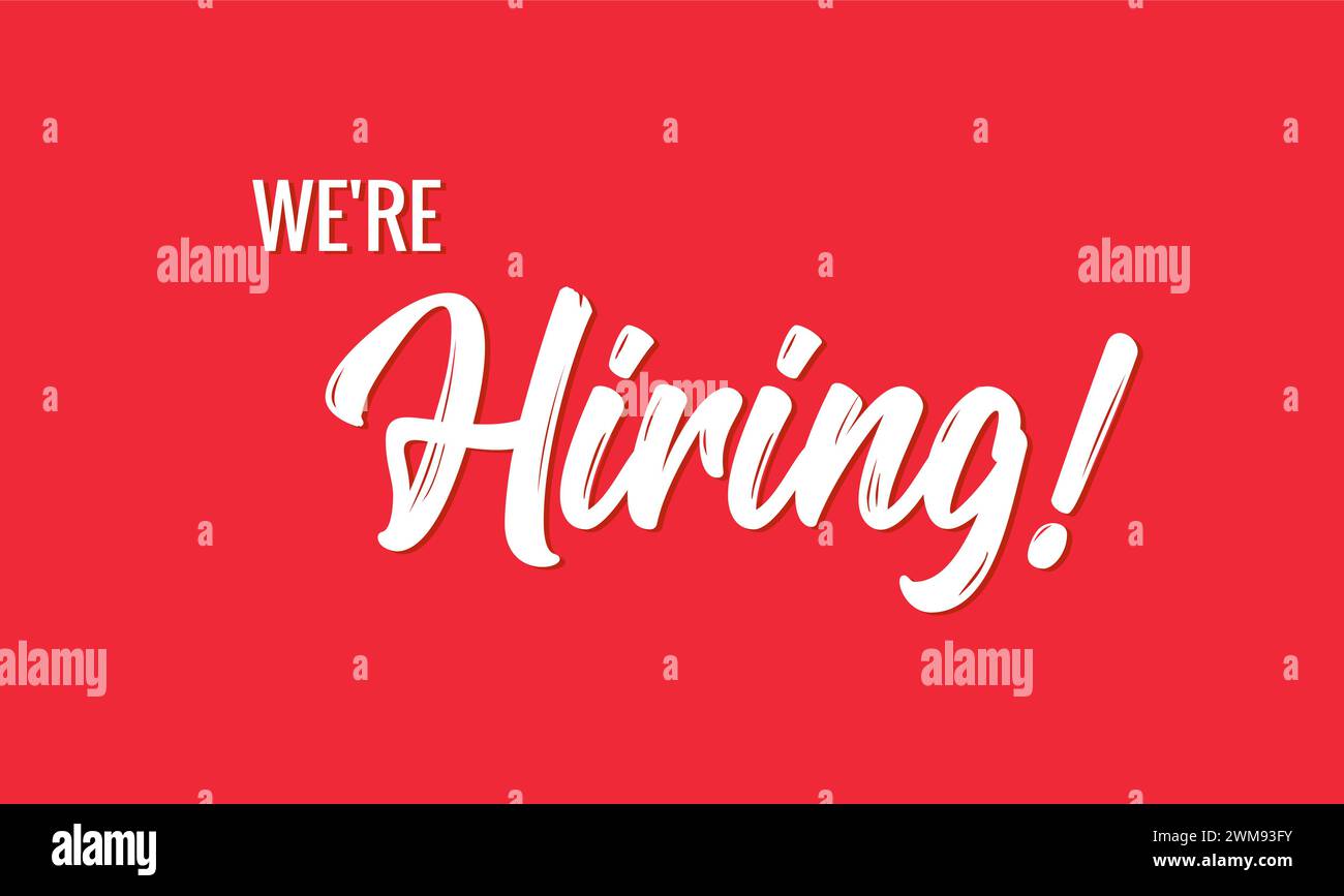 Hiring banner vector background. HR hire now job vacancy recruitment ...