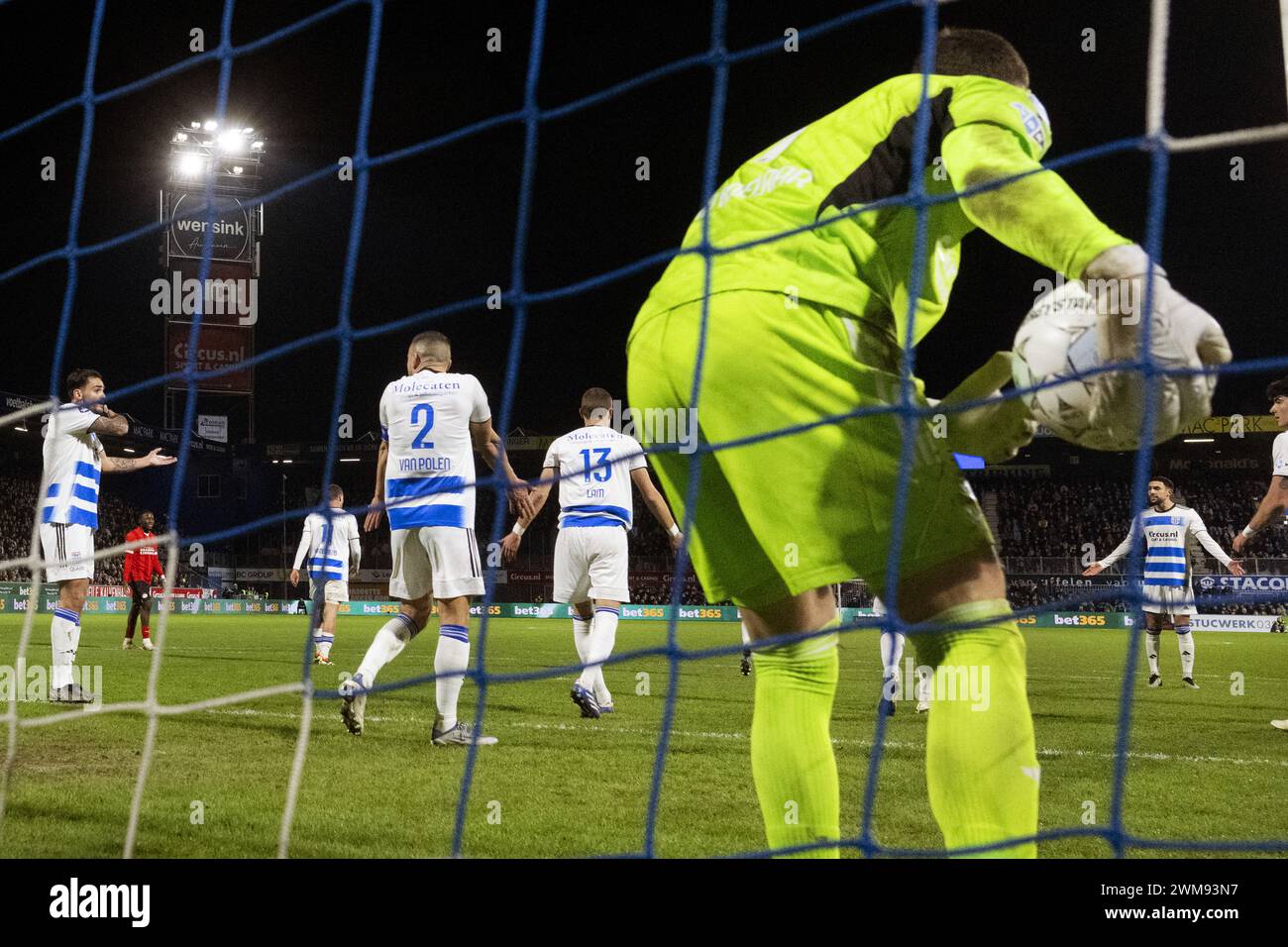 ZWOLLE - Goalkeeper Jasper Schendelaar of PEC Zwolle after the 0-2 by ...