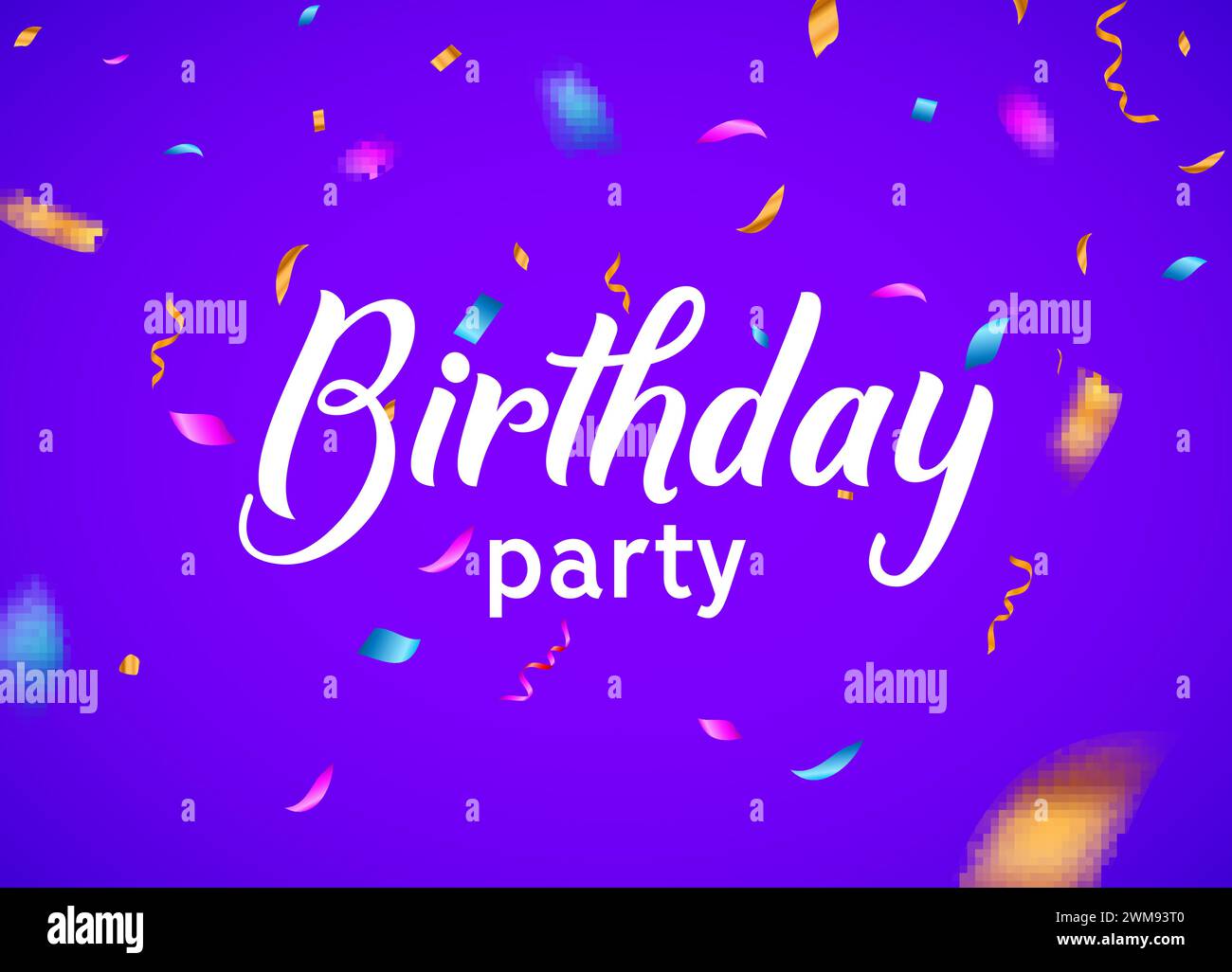 Birthday celebrate party confetti background. Fun carnival birthday ...