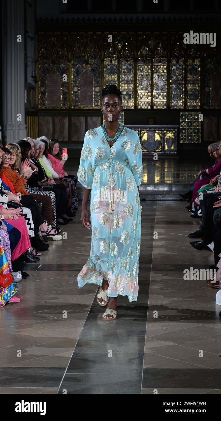 London, UK, 16th February 2024, Goose Island Fashion Show is a dazzling ...