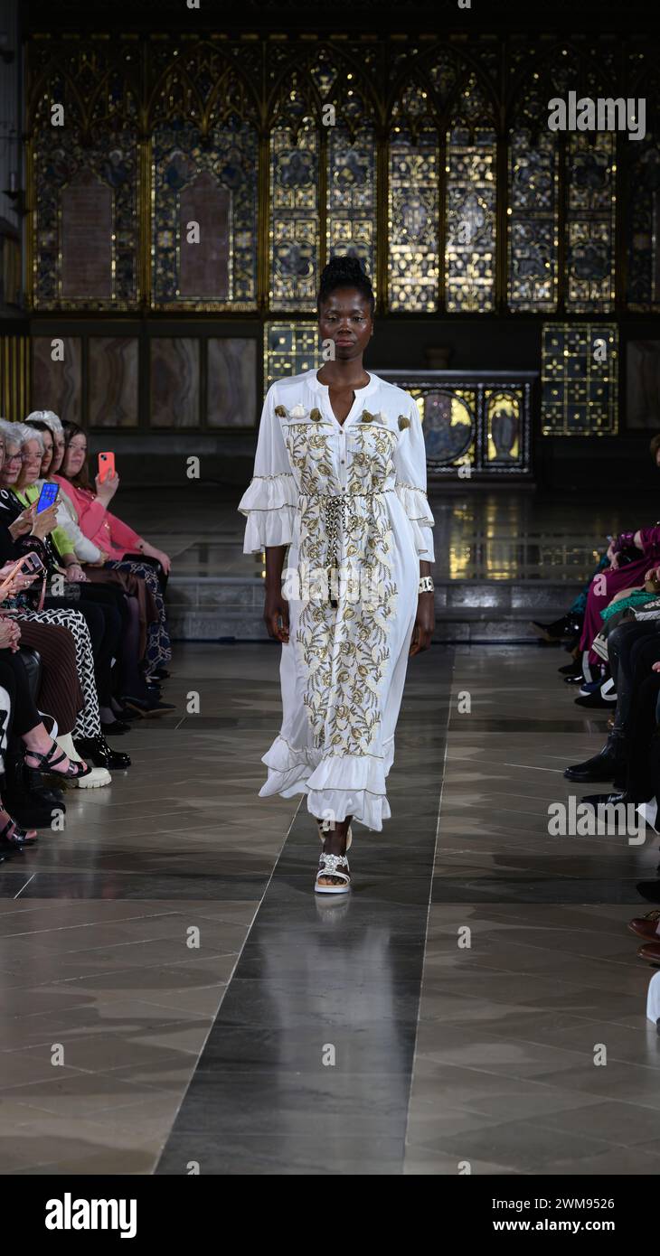 London, UK, 16th February 2024, Goose Island Fashion Show is a dazzling ...