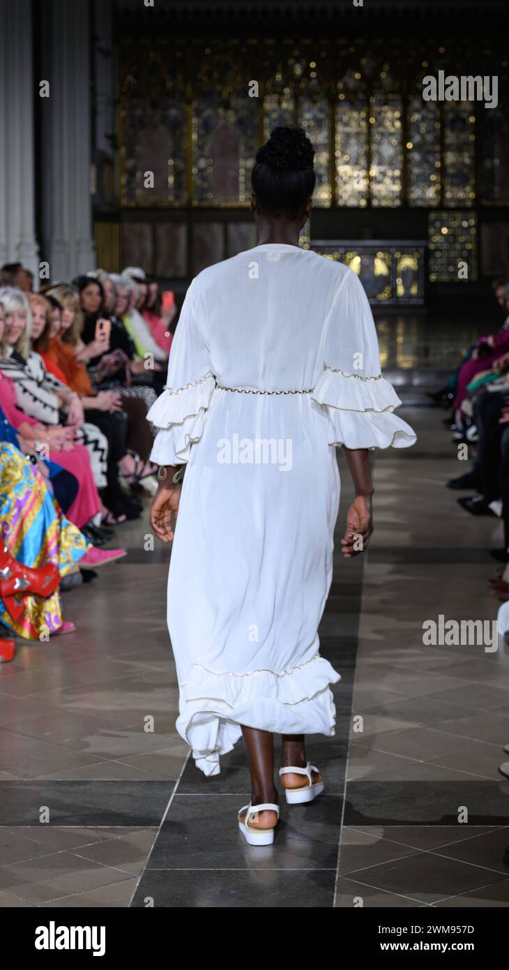 London, UK, 16th February 2024, Goose Island Fashion Show is a dazzling ...