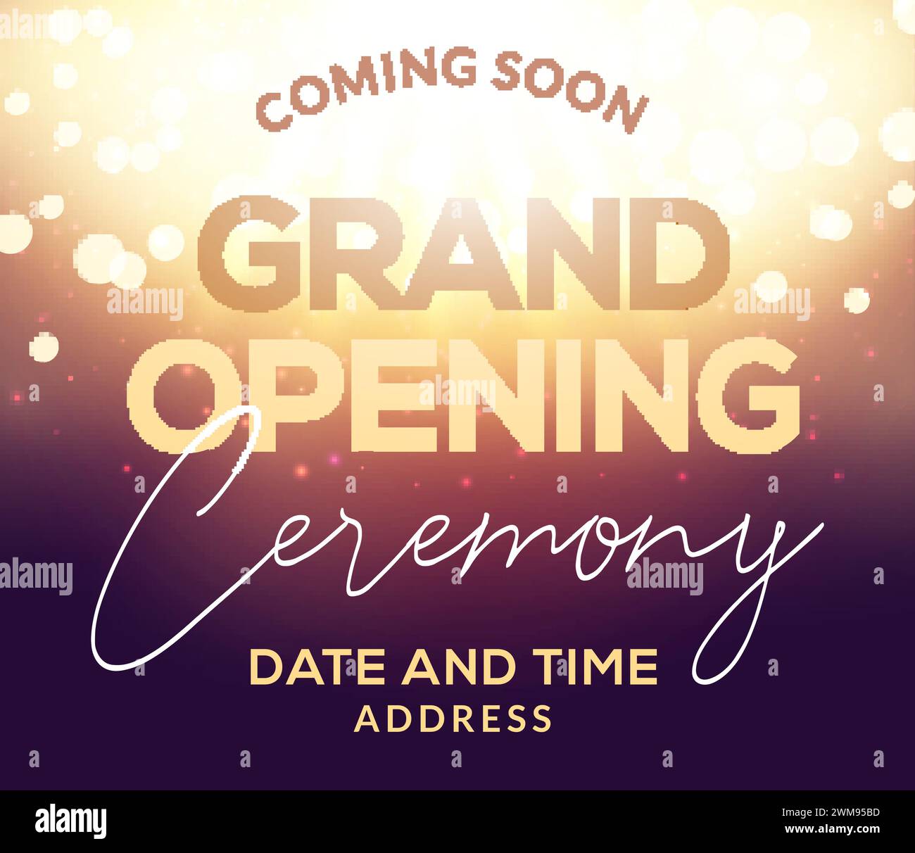 Grand Opening ceremony poster concept invitation. Grand opening event ...