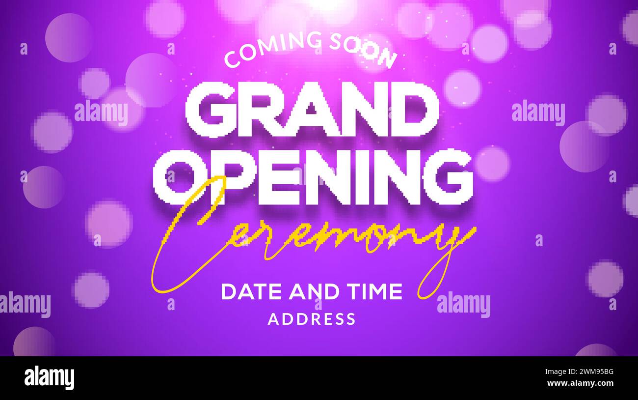 Grand Opening ceremony poster concept invitation. Grand opening event ...