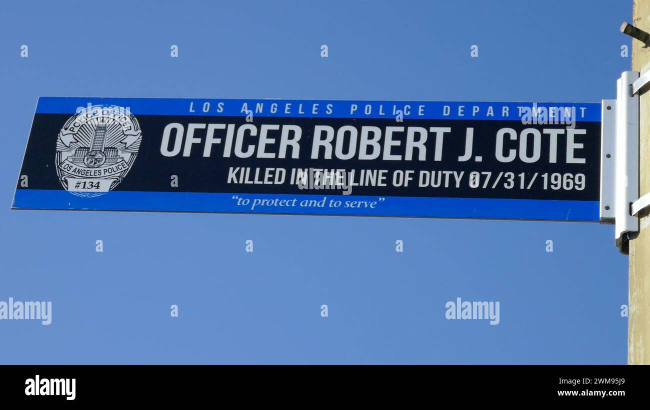 Los Angeles, California, USA 22nd February 2024 Officer Robert J. Cote ...