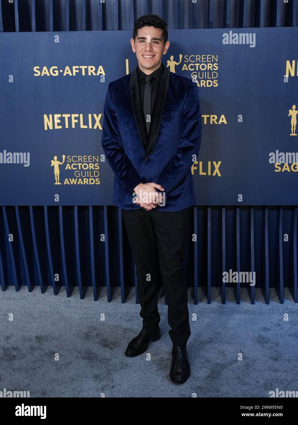 Los Angeles, USA. 24th Feb, 2024. Patrick Gomez walking on the red ...