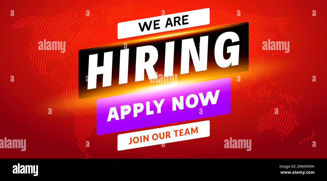 We are Hiring career employee message background. Employment hiring job ...