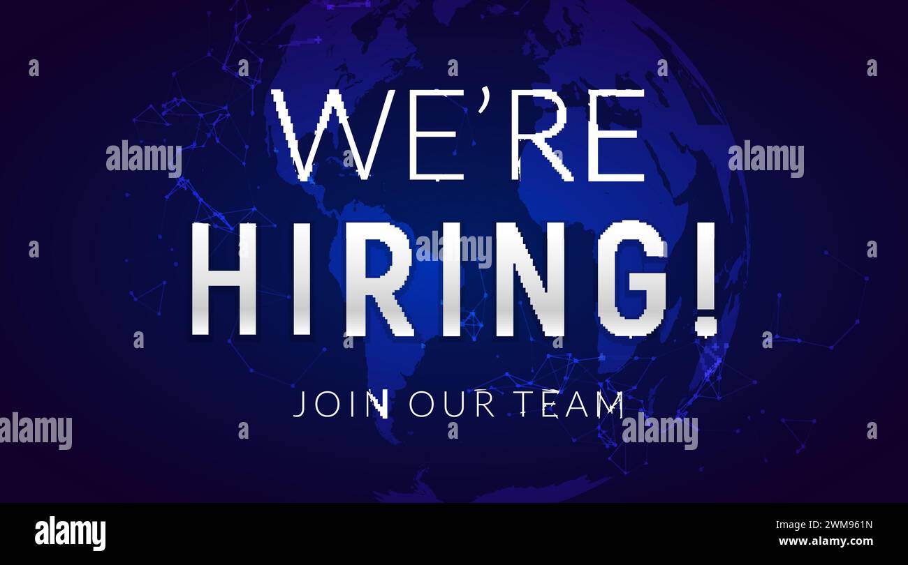 We are Hiring career employee message background. Employment hiring job ...