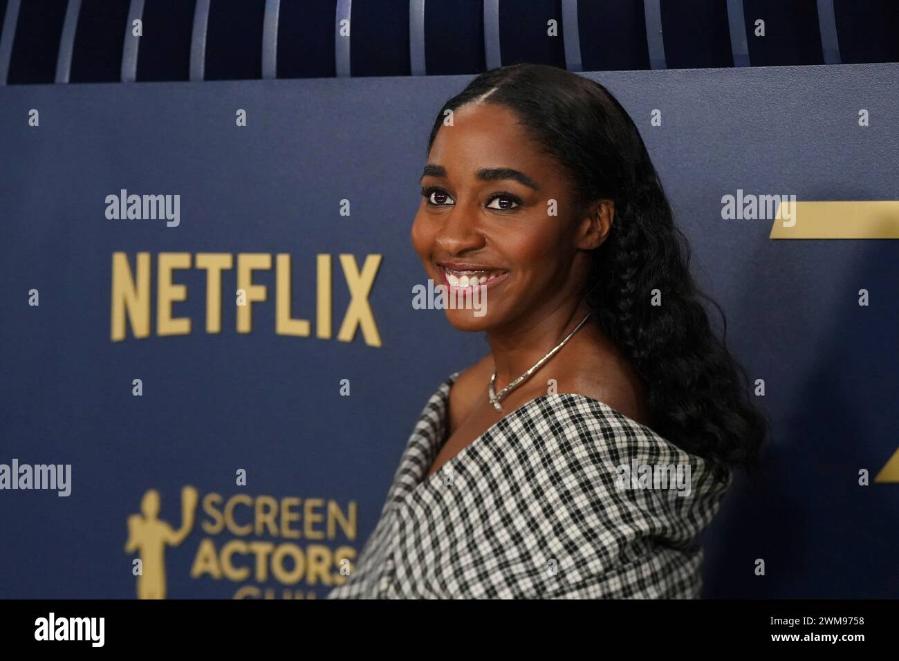 Ayo Edebiri arrives at the 30th annual Screen Actors Guild Awards on ...