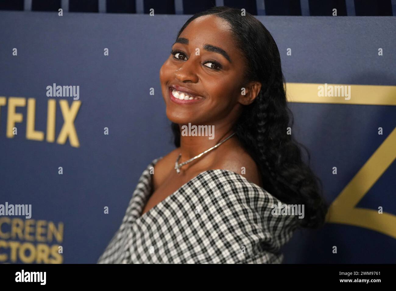 Ayo Edebiri arrives at the 30th annual Screen Actors Guild Awards on ...