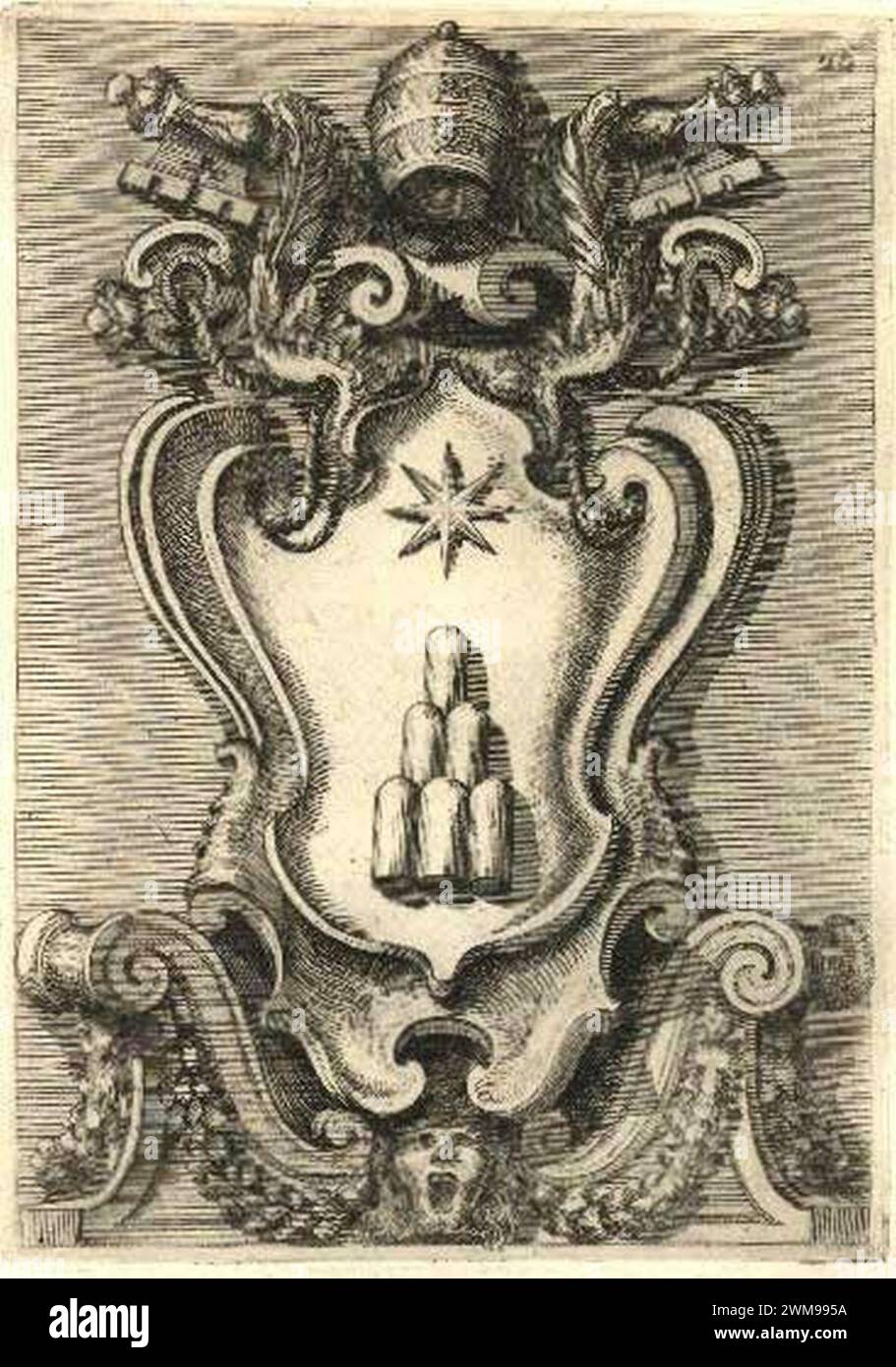 Bernini's coat of arms of Alexander VII (v2) in Piazza San Pietro by ...