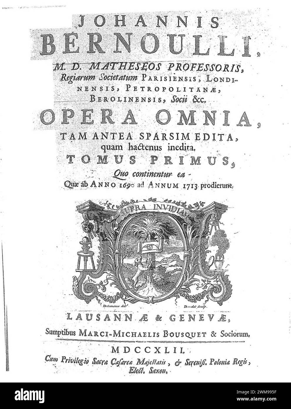 Johann bernoulli hi-res stock photography and images - Alamy