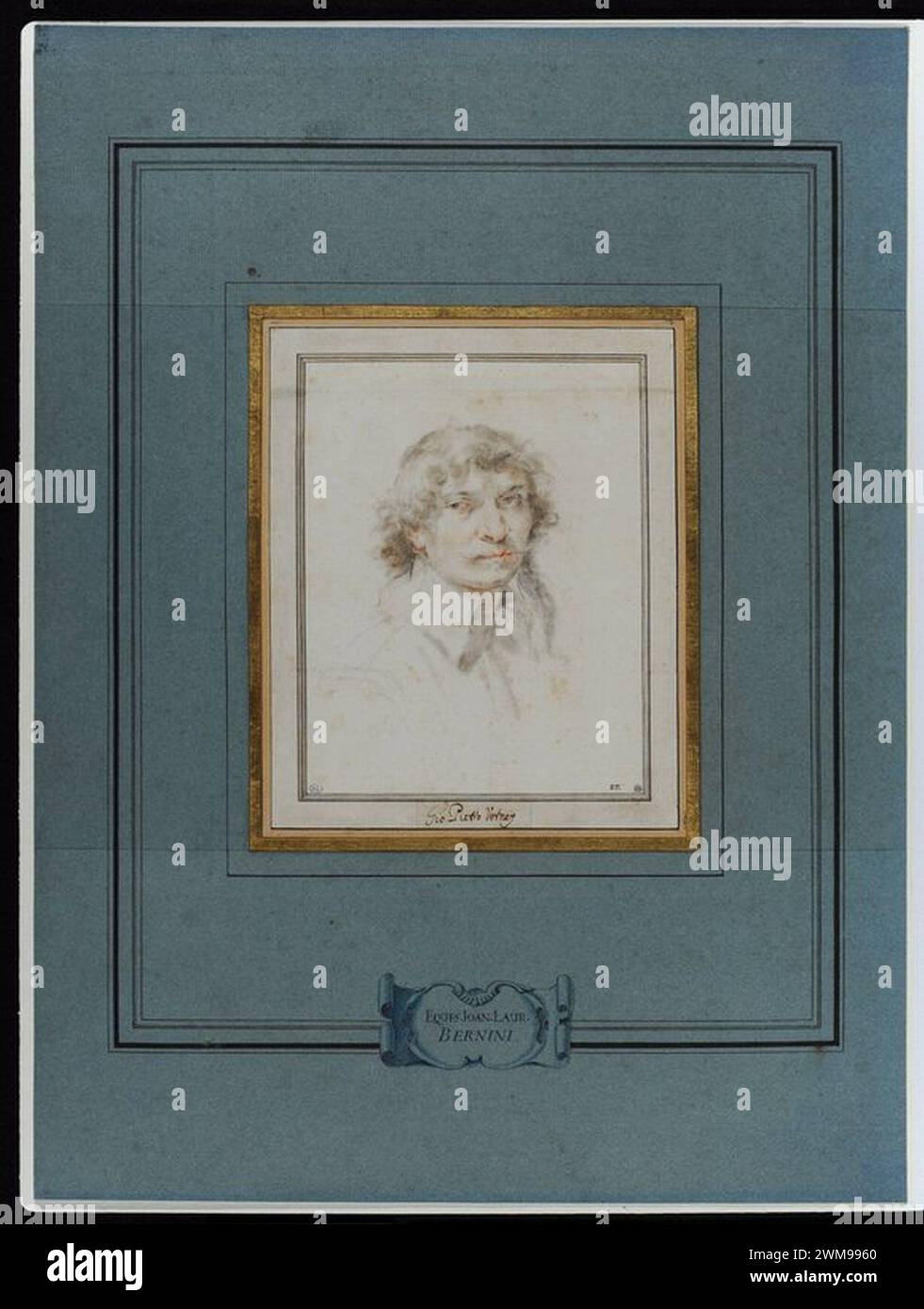 Bernini - Portrait du peintre Jean Pierre Verney, INV 9576, Recto Stock ...