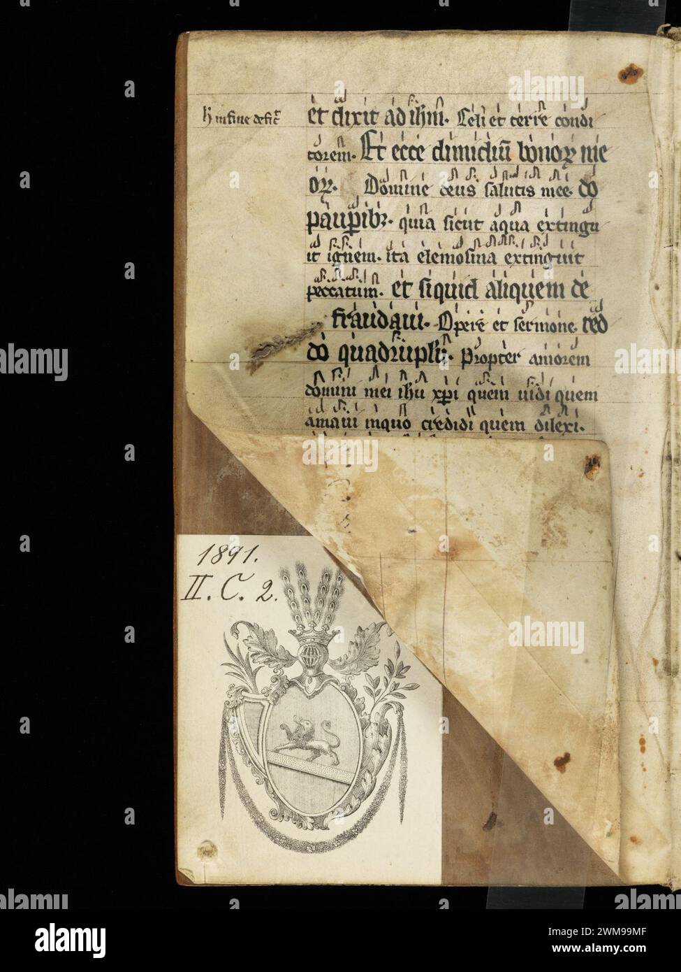 Beromünster, Stiftskirche St. Michael, Cantatorium, Front paste-down ...