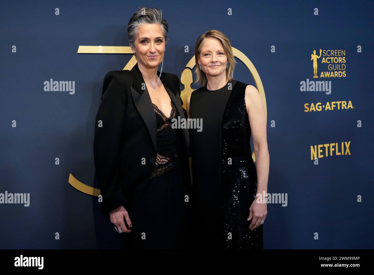 Alexandra Hedison, left, and Jodie Foster arrive at the 30th annual ...