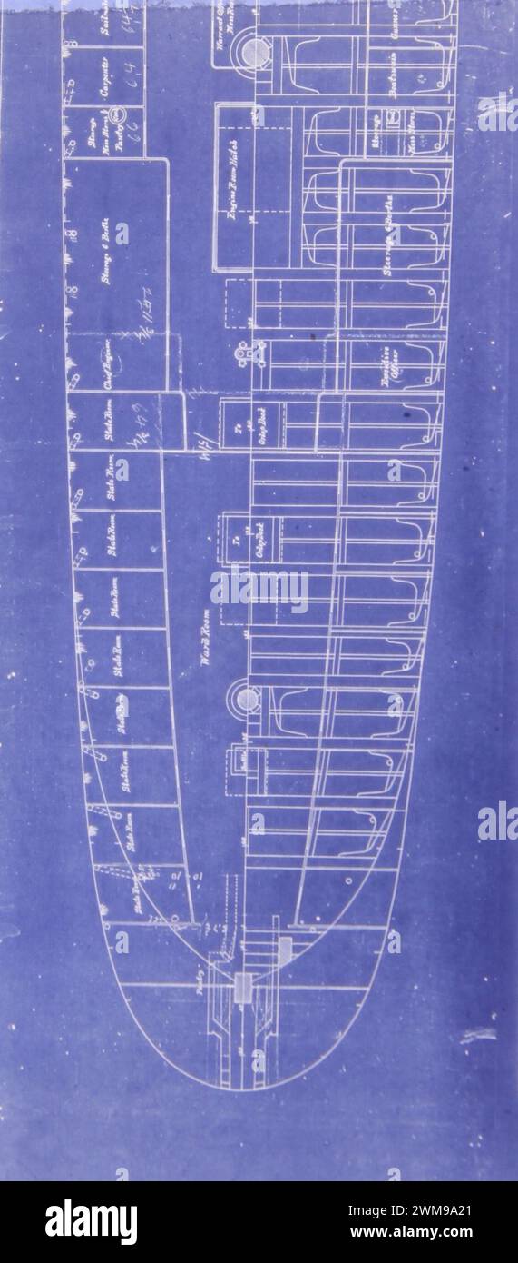 Berth Deck with Proposed Plan for Ventilation Stock Photo - Alamy