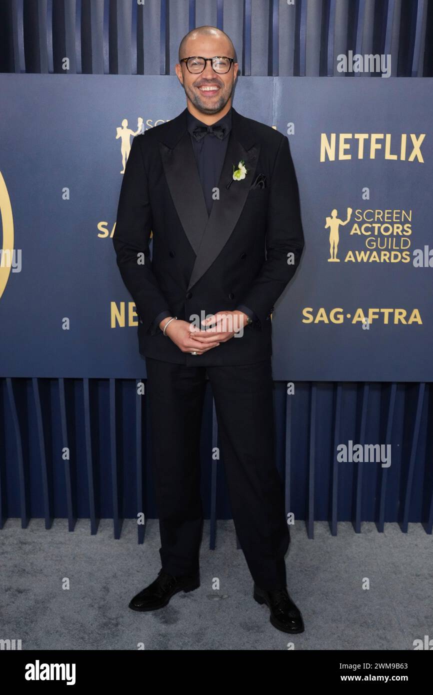 Cord Jefferson arrives at the 30th annual Screen Actors Guild Awards on ...