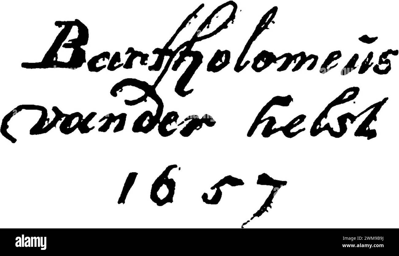 Beschrijving der schilderijen op 's (1858) p 059 signature Bartholomeus van der Helst Stock ...