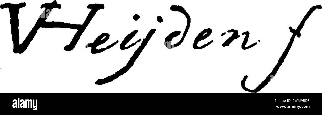 Beschrijving der schilderijen op 's (1858) p 061 signature Jan van der Heyden Stock Photo - Alamy