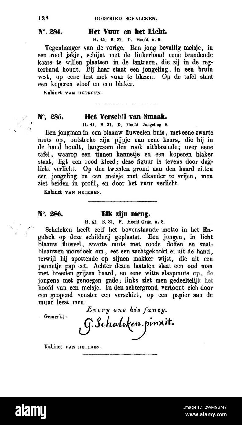 Beschrijving der schilderijen op 's (1858) p 128 Stock Photo - Alamy