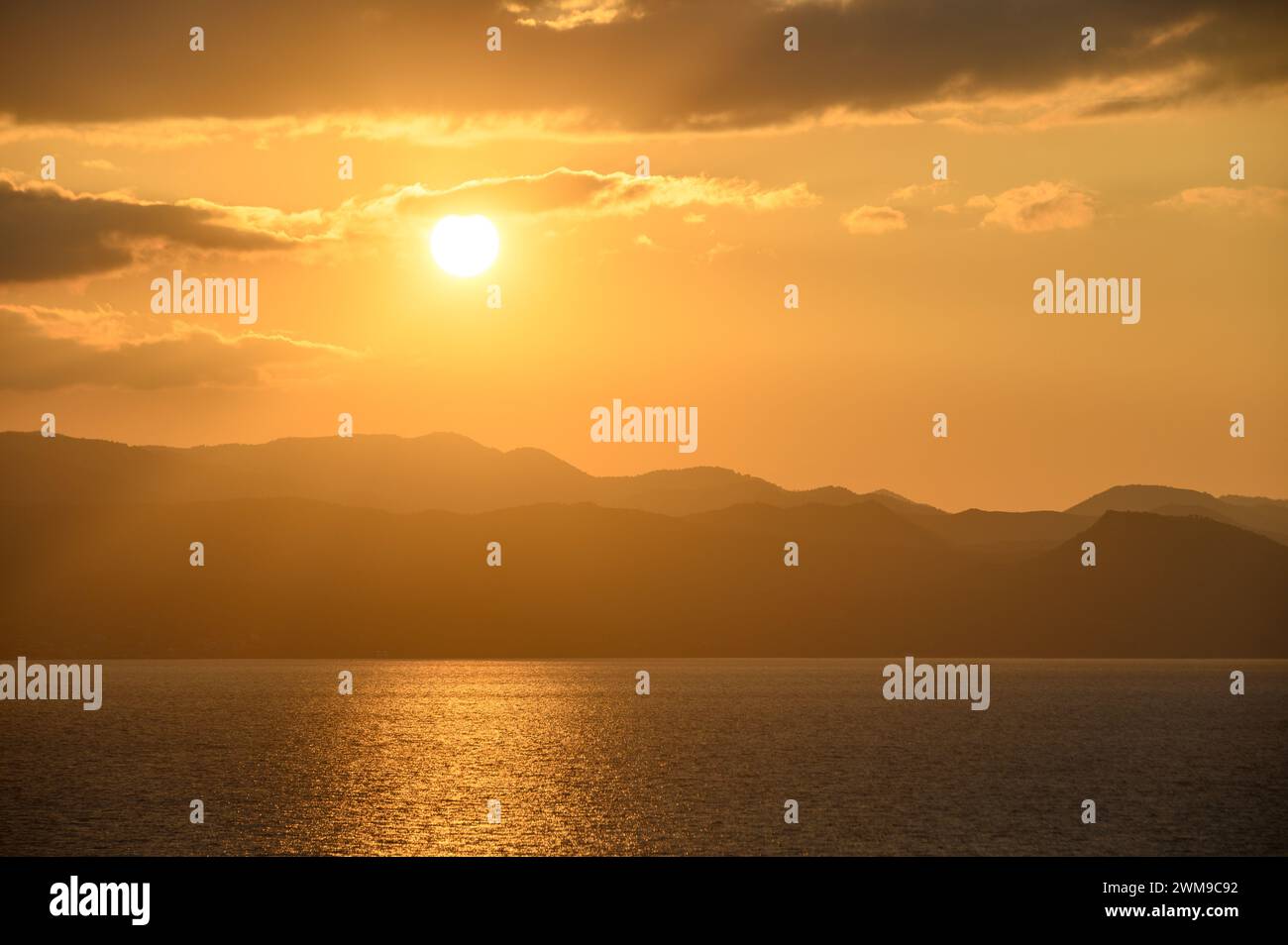 sunset view of the mountains in Cyprus in winter 8 Stock Photo - Alamy