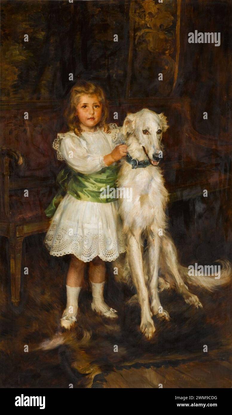 Best Friends (Louis Zborowski and his Borzoi Stock Photo - Alamy