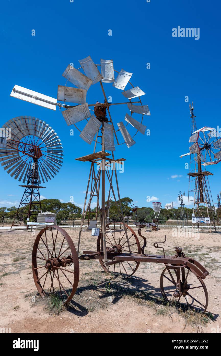 Unusual vintage Windmill on display at Penong Windmill Museum. South ...