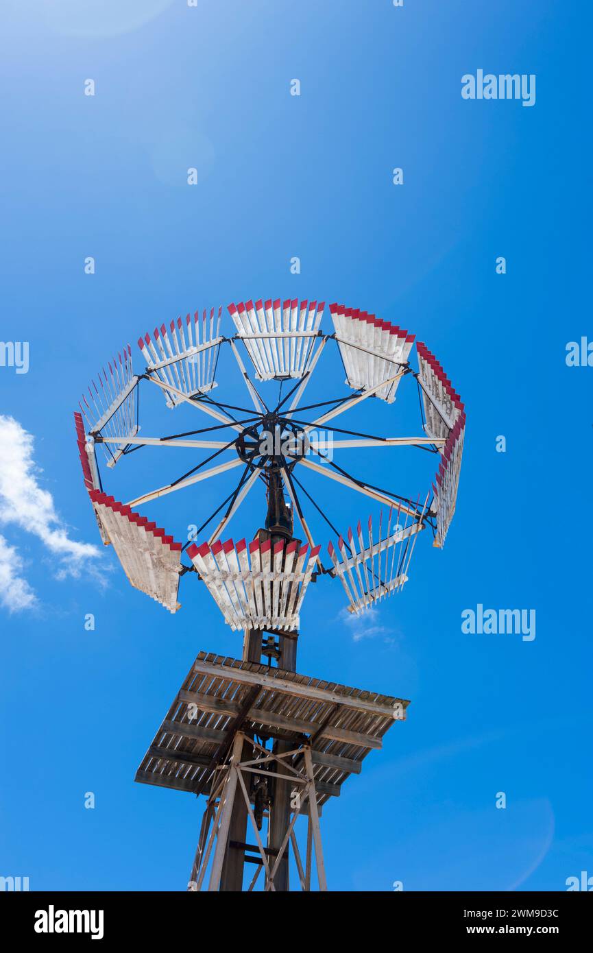 A rare vintage William Riddle windmill in folded position, made in 1899 ...