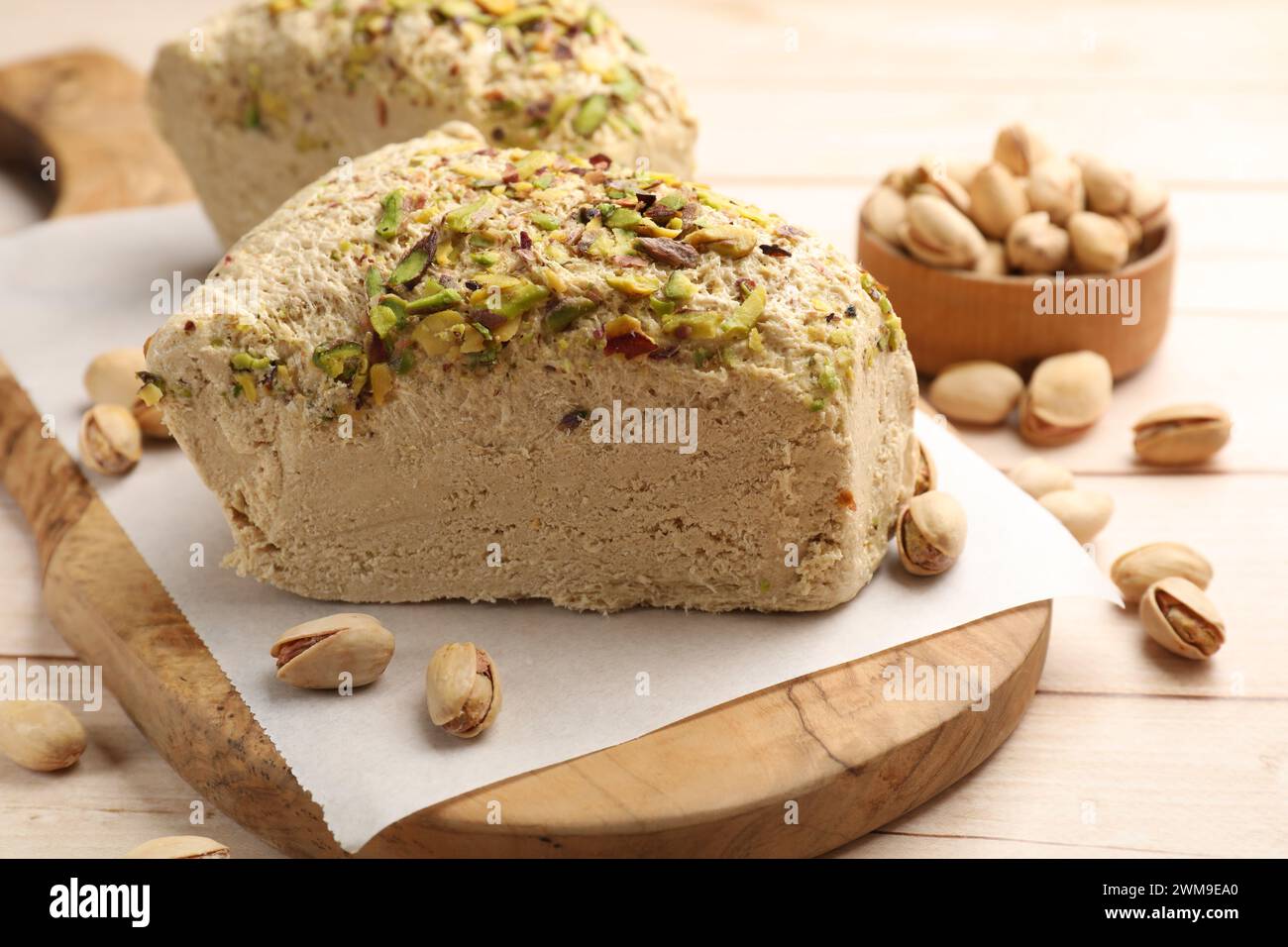 Halva with pistachios hi-res stock photography and images - Alamy