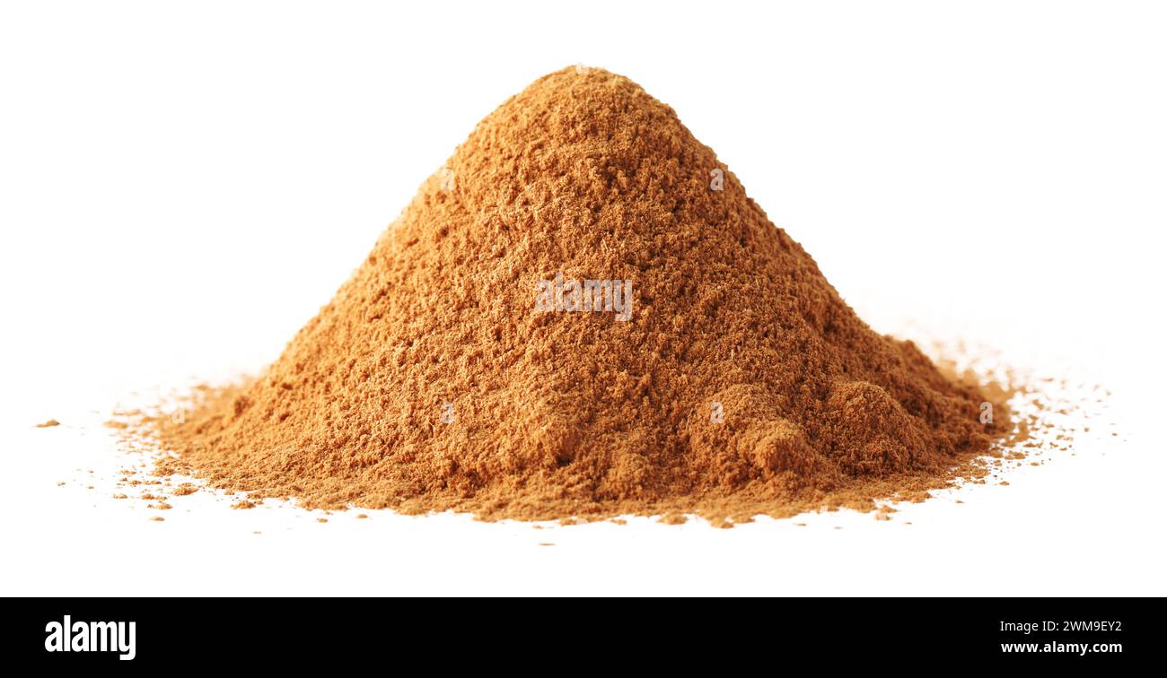 Pile of dry aromatic cinnamon powder isolated on white Stock Photo - Alamy