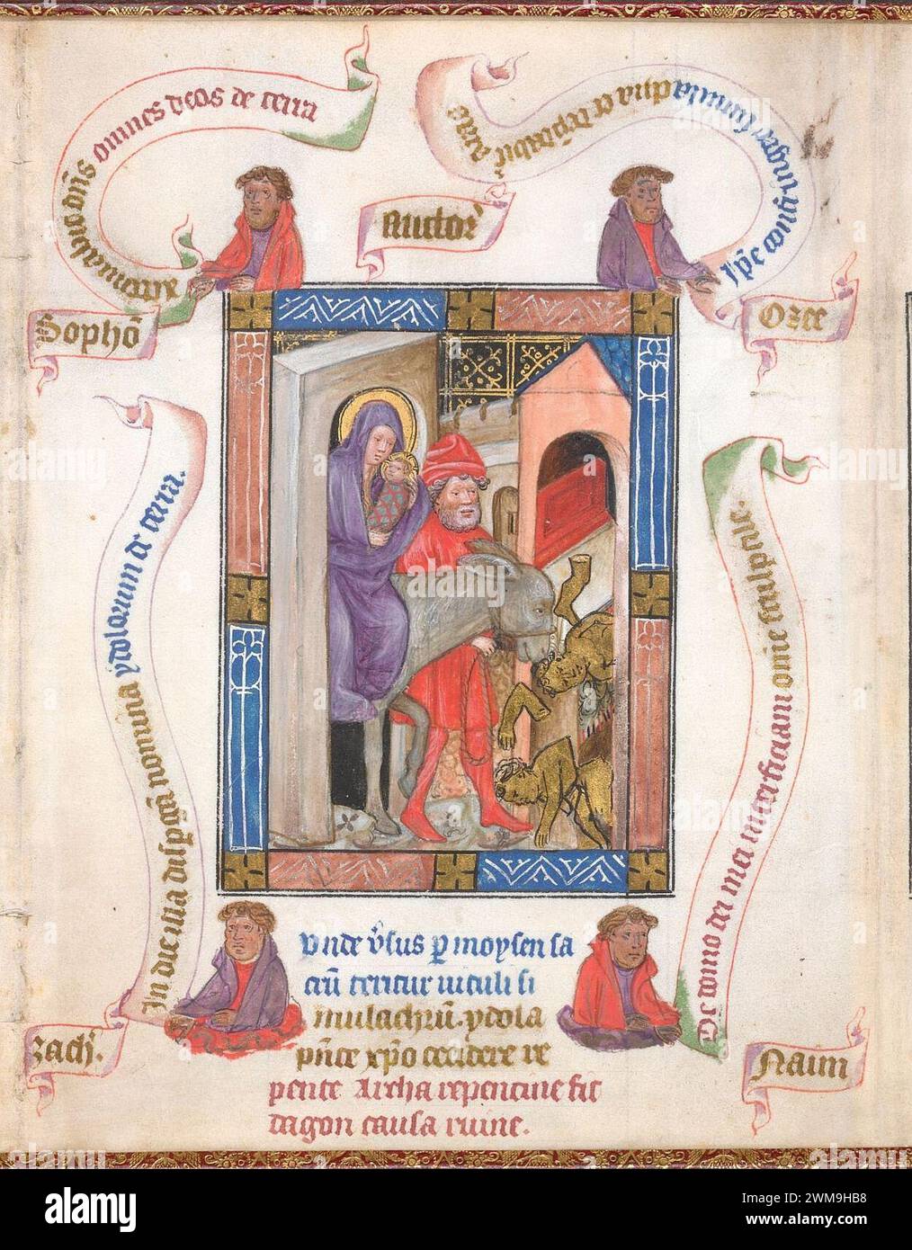 Biblia Pauperum - King's 5 - Folio 5 - The Fall of the Idols Stock ...