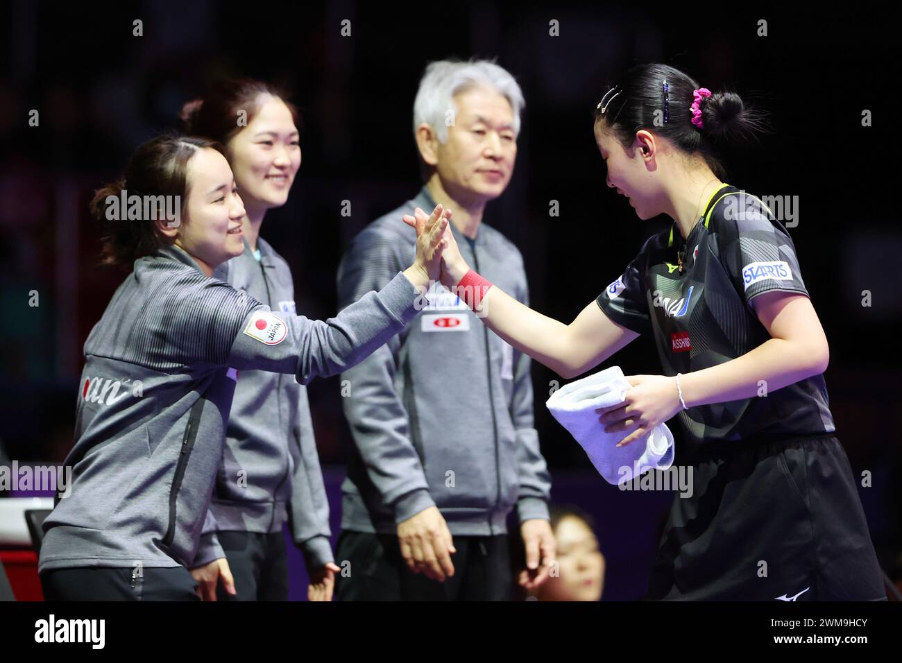 BEXCO Convention Centre, Busan, South Korea. 24th Feb, 2024. (L to R) Mima Ito, Miyuu Kihara ...