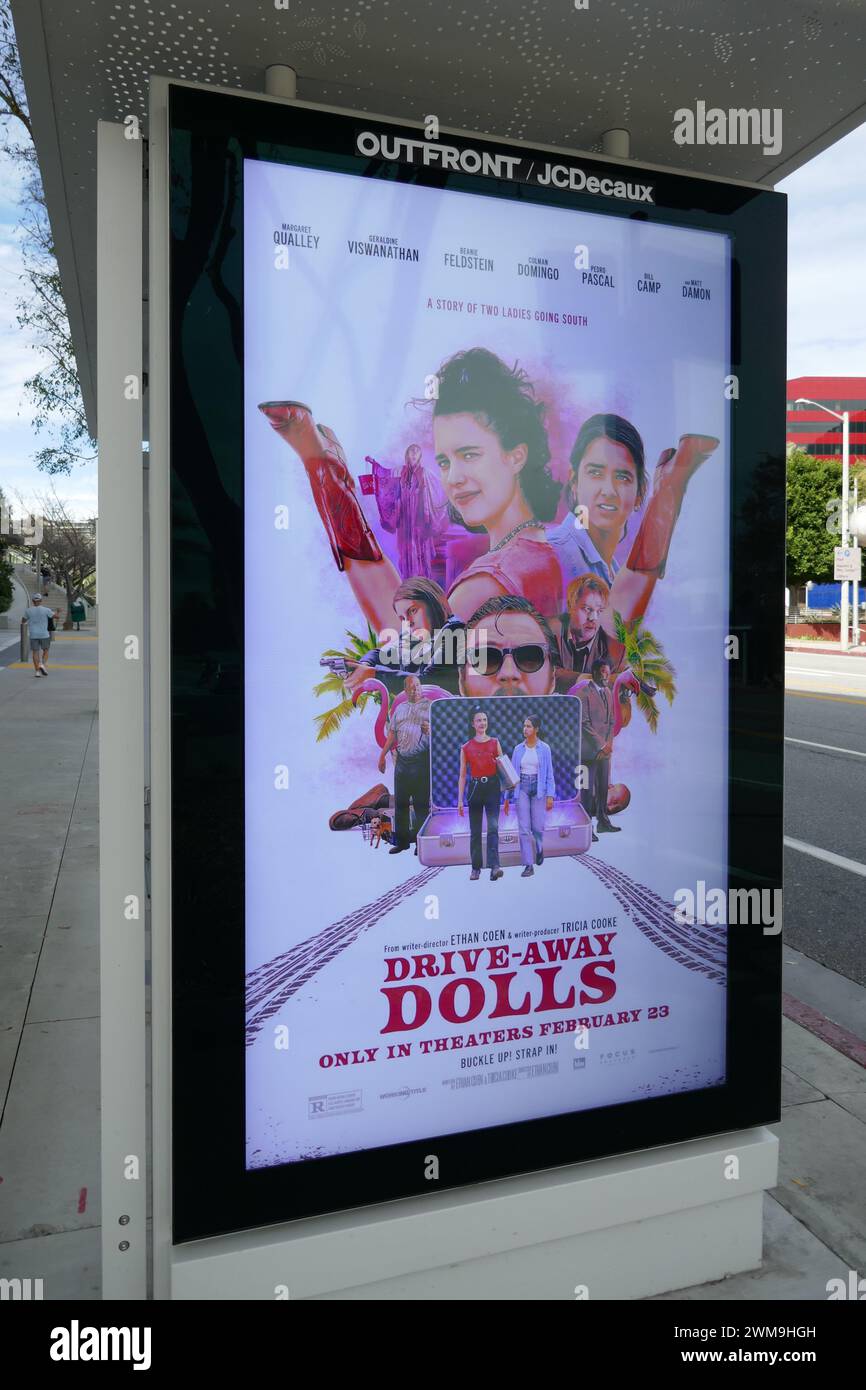 Los Angeles, California, USA 23rd February 2024 Drive Away Dolls Bus ...