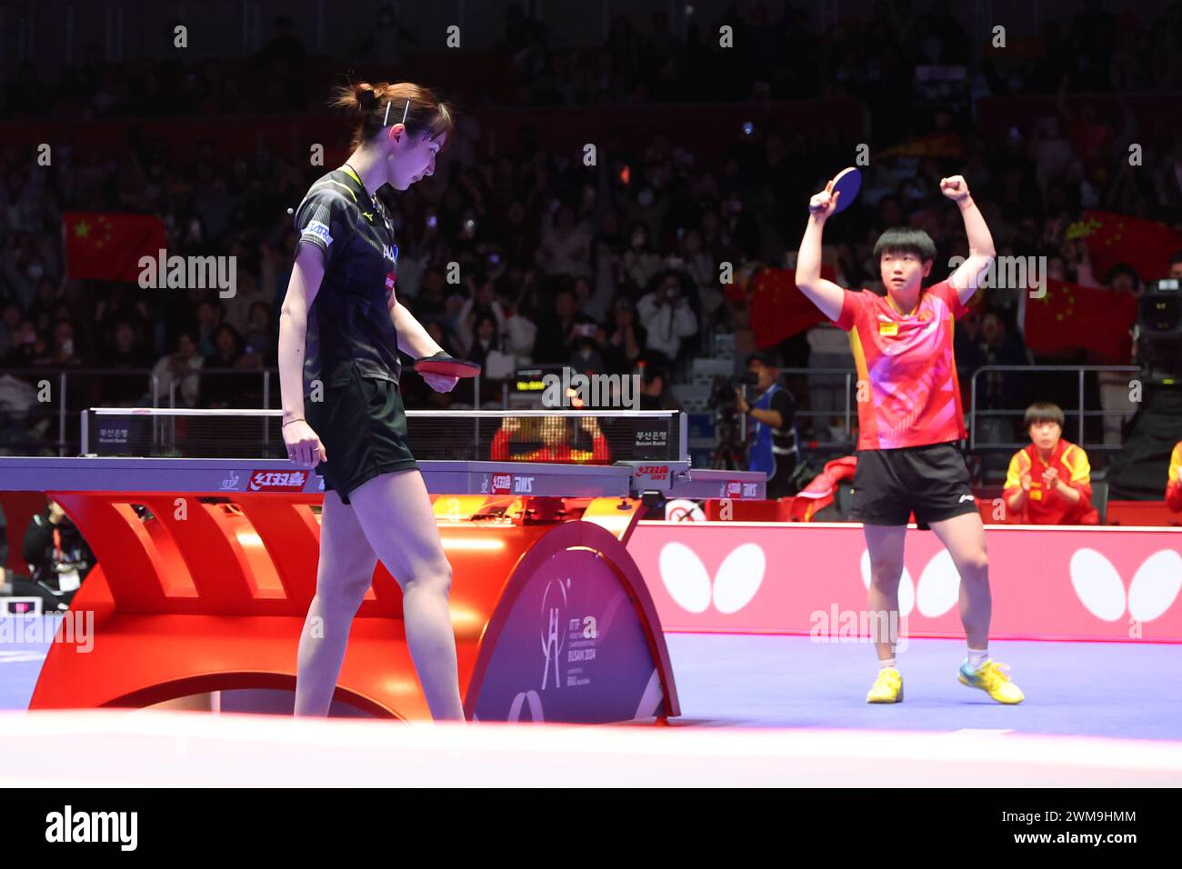 BEXCO Convention Centre, Busan, South Korea. 24th Feb, 2024. (L to R) Hina Hayata (JPN), SUN ...
