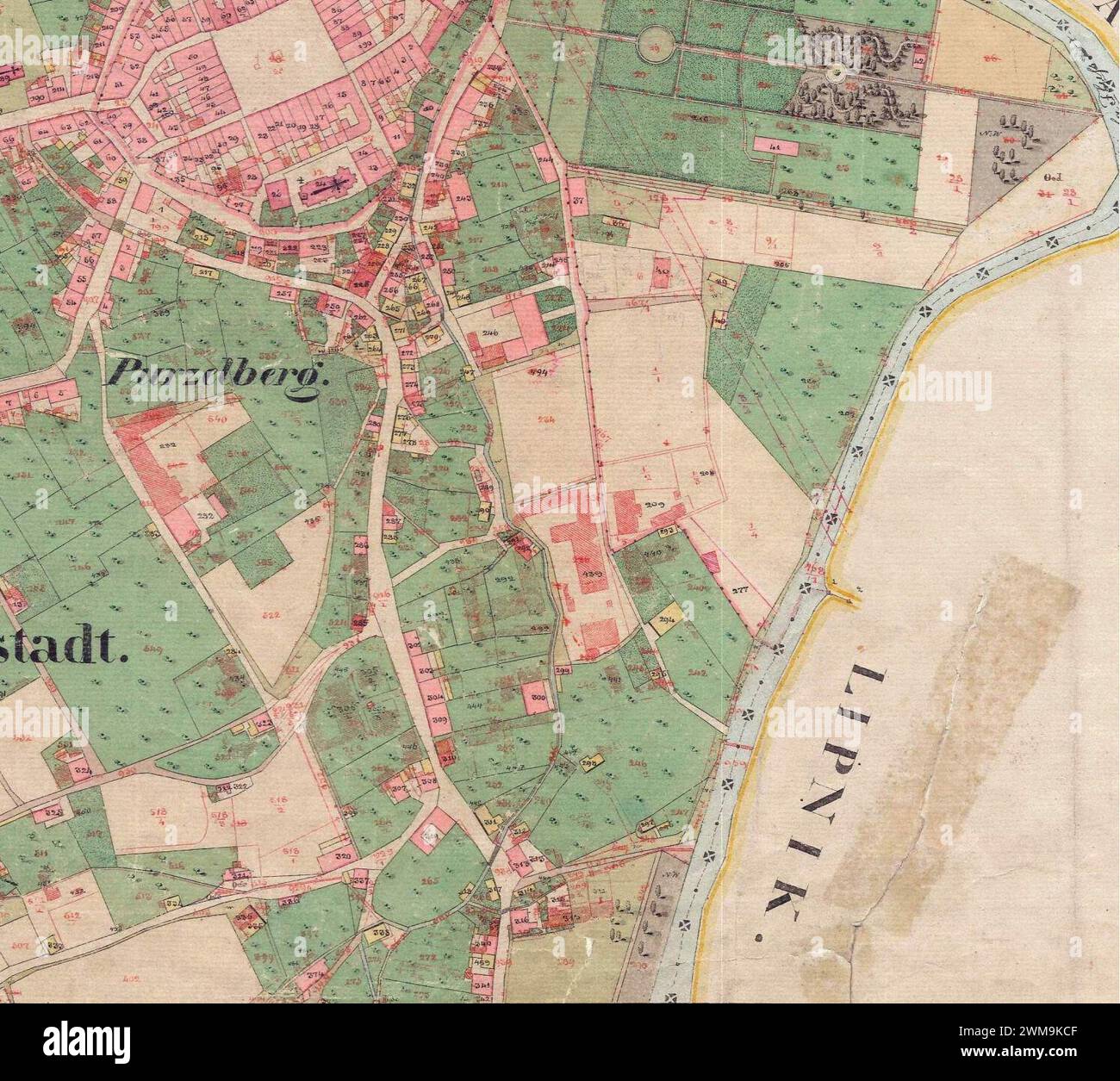 Bielsko Żywieckie Przedmieście - Bielitz Saybuscher Vorstadt mapa ...