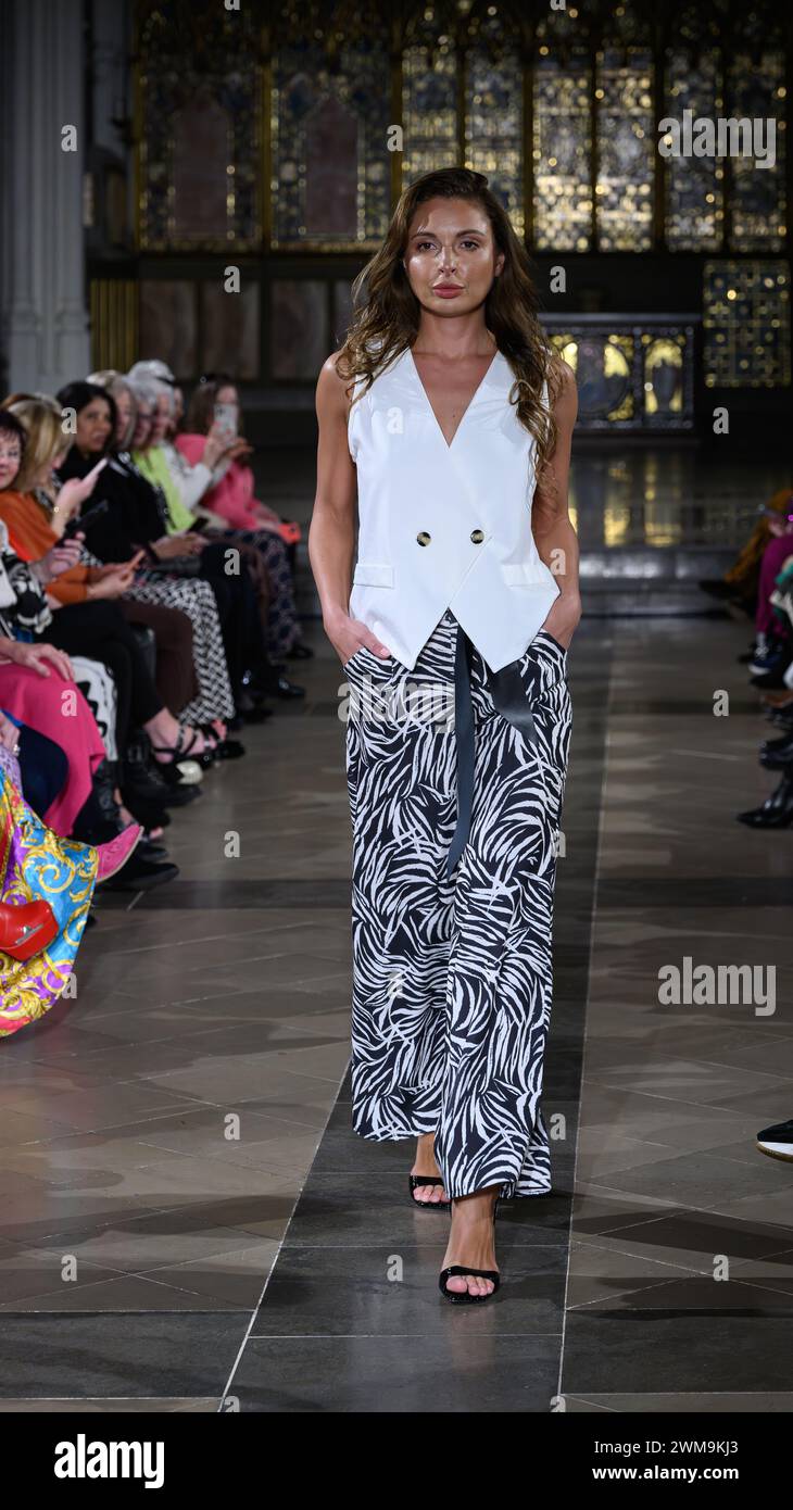 London, UK, 16th February 2024, Goose Island Fashion Show is a dazzling ...