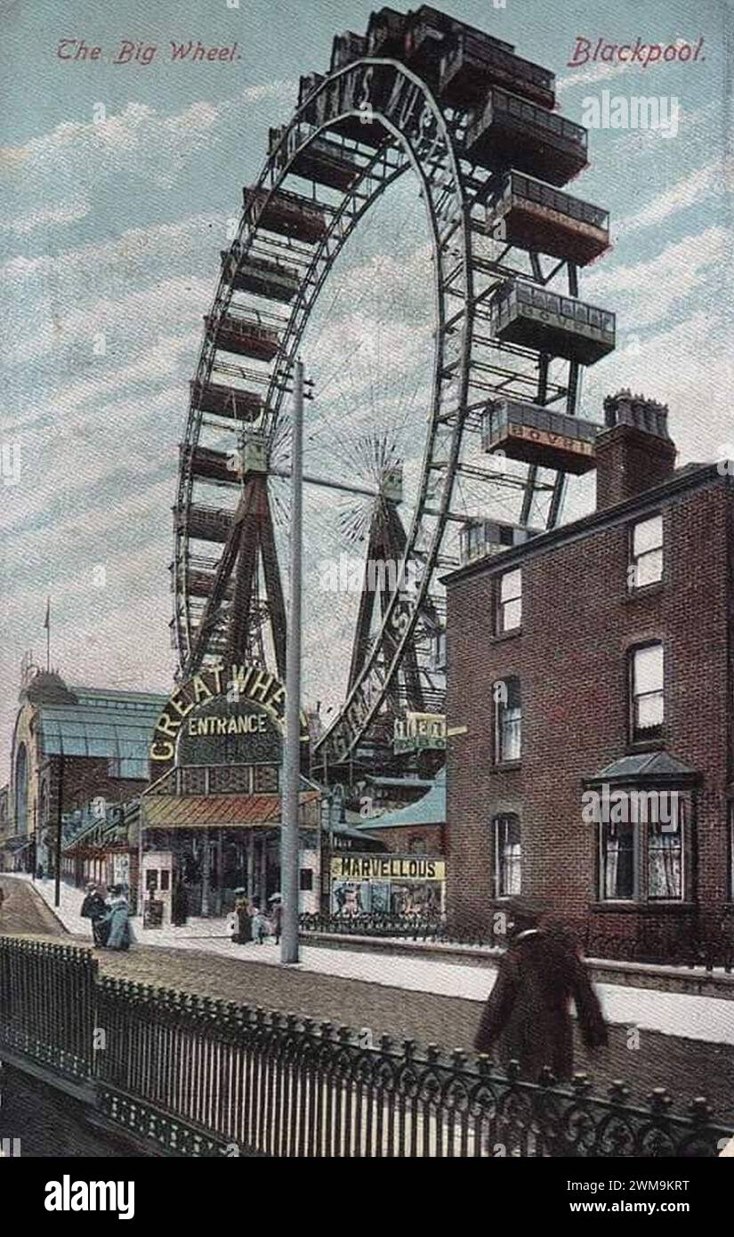Big Wheel Blackpool about 1908 Stock Photo - Alamy